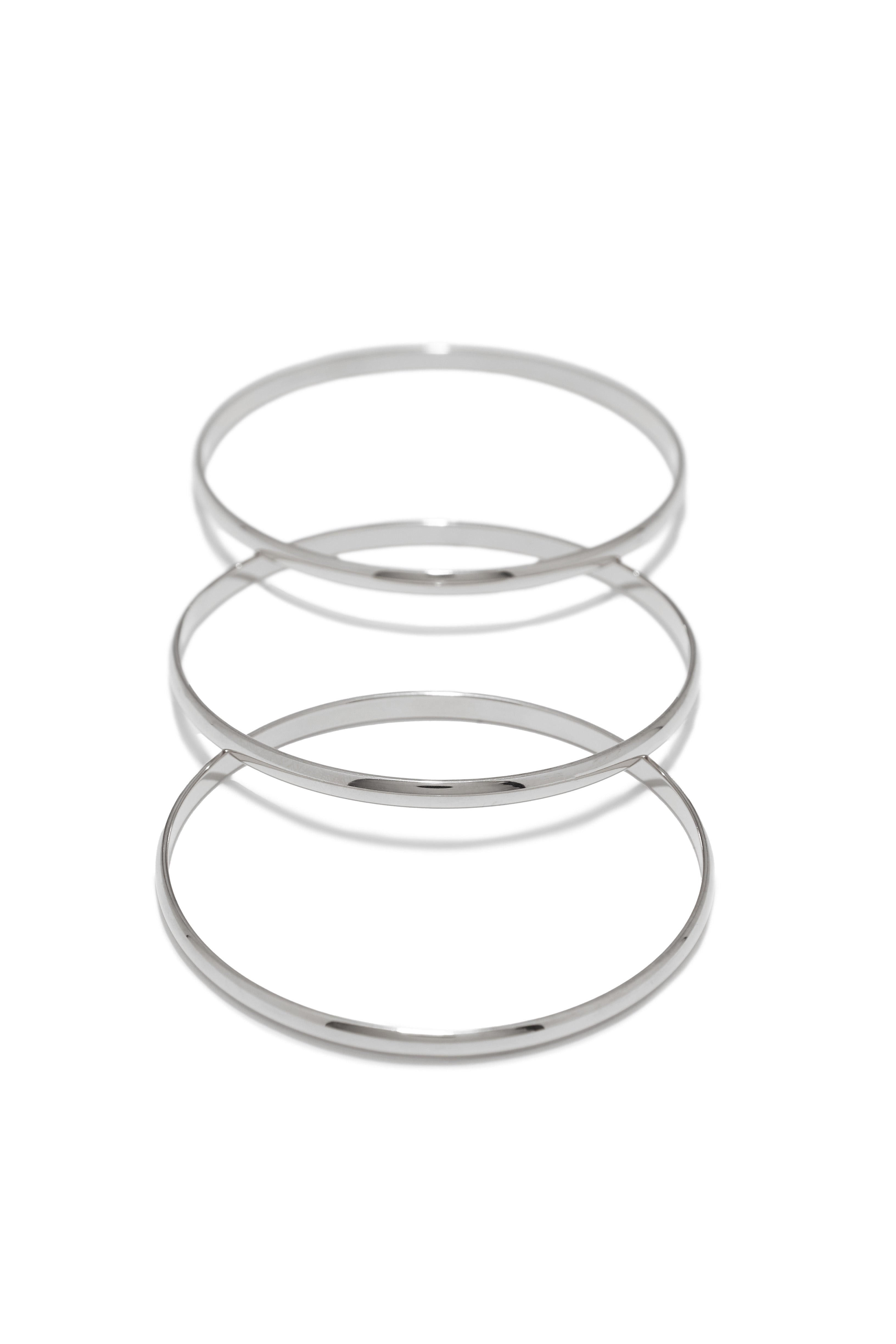 Miss Lola | Ava Silver Bangle Set – MISS LOLA