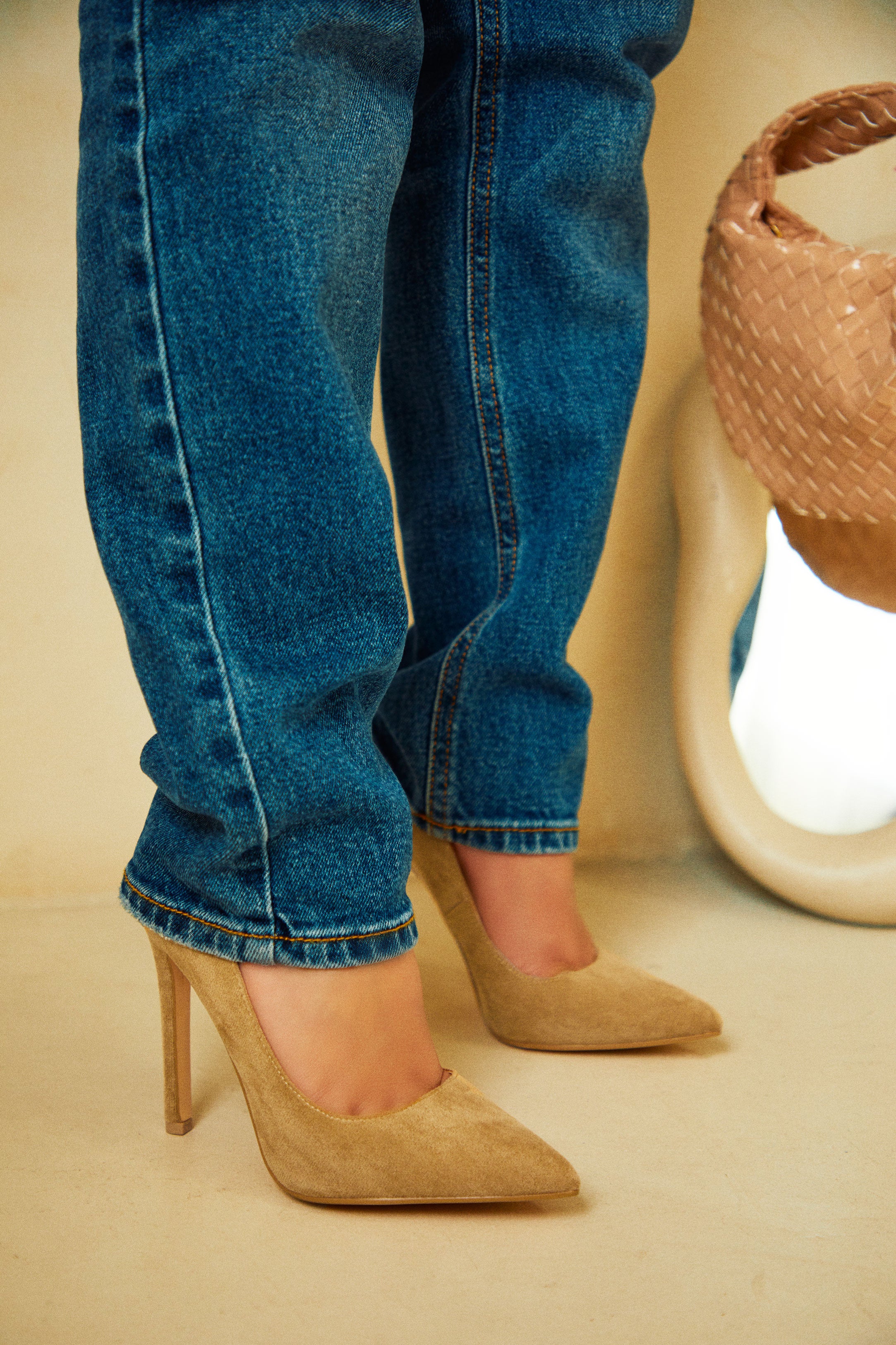 Miss Lola | Aylene Camel High Heel Pumps – MISS LOLA