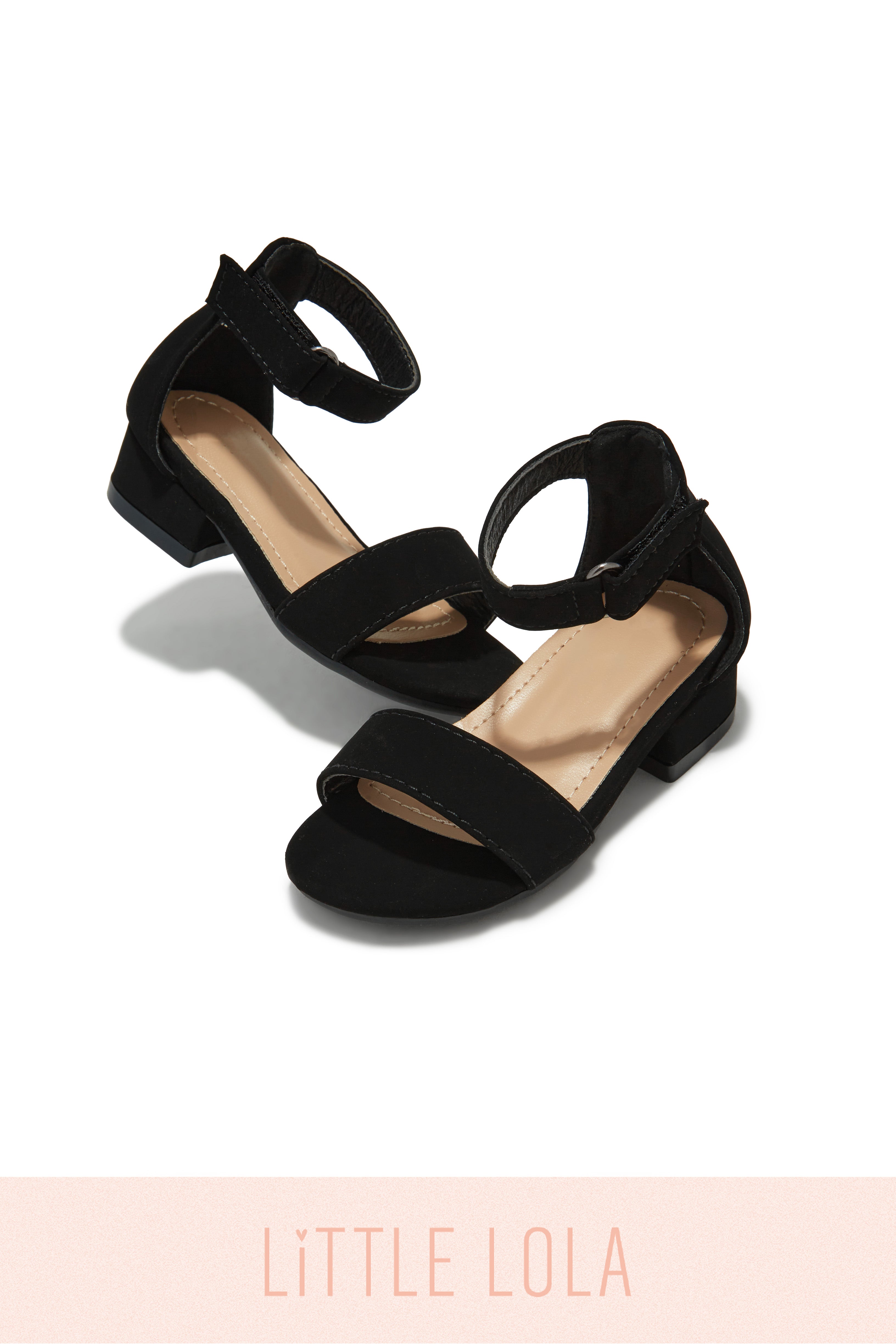 Miss Lola | Mini Ava Black Block Heels – MISS LOLA