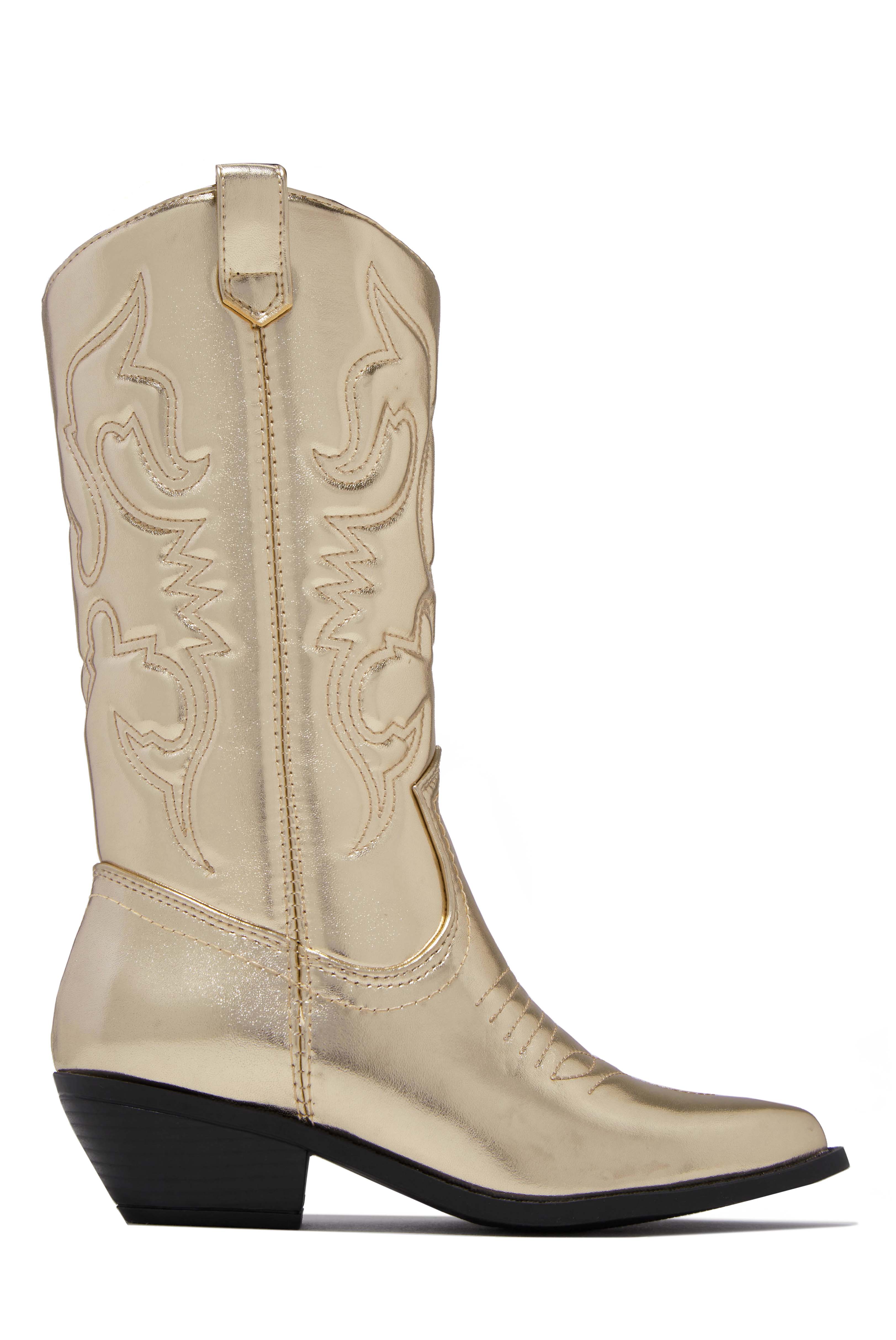 Miss Lola | Gold Cowgirl Boots – MISS LOLA